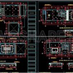132. Detailed CAD drawings for the ceiling layout design of a 3-story ...