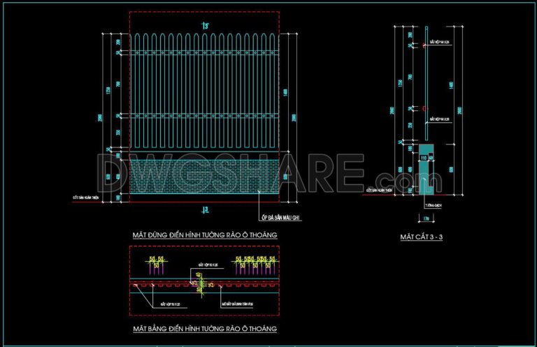 153. CAD drawings detailing gates and fences available for download