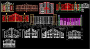 157. CAD drawings detailing gates and fences available for download