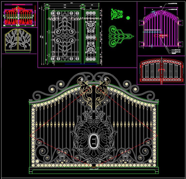 158. CAD drawings detailing gates available for download