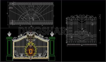 AutoCAD drawings for gate and fence designs for download