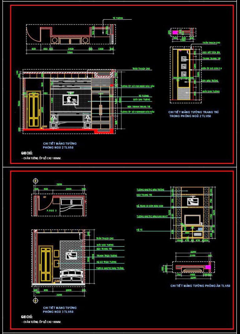 18. Download detailed CAD drawings of interior wall elevations for the ...