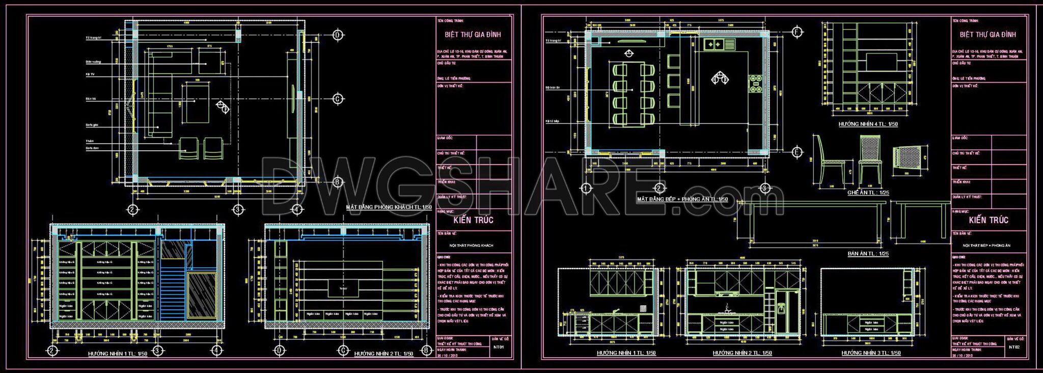 20. CAD construction drawings for the interior of the living room ...