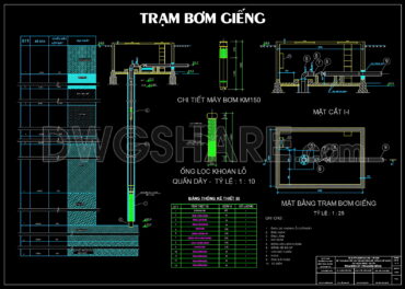218. Download free CAD technical drawings of well pump stations