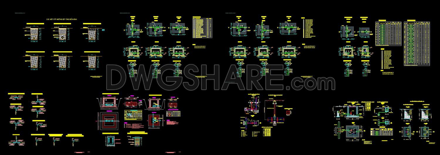 220. Download free CAD technical drawings of Electrical and Water systems