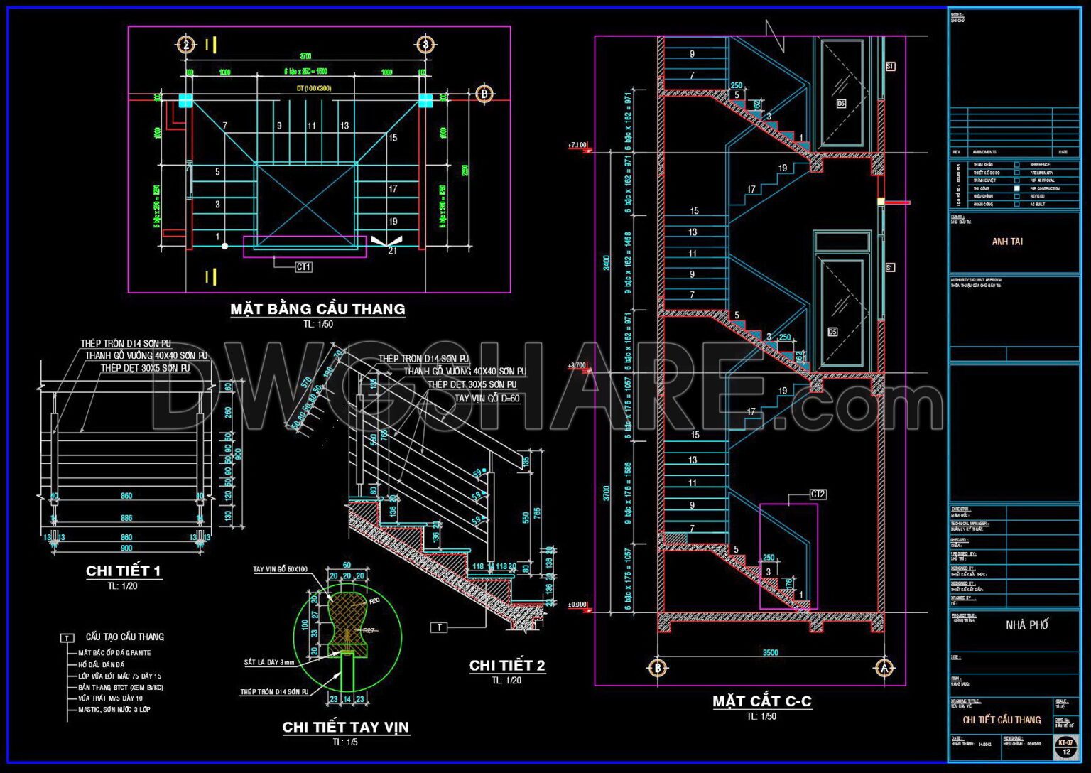 224. Download detailed CAD drawings of townhouse stairs