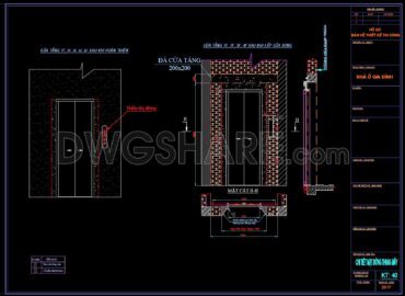 227. Download free CAD drawings of residential elevator technical designs