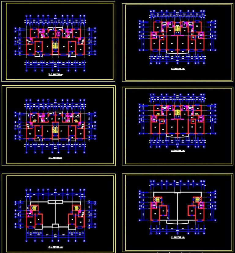 228. Functional layout plans of apartments ranging from 130m2 to 200m2