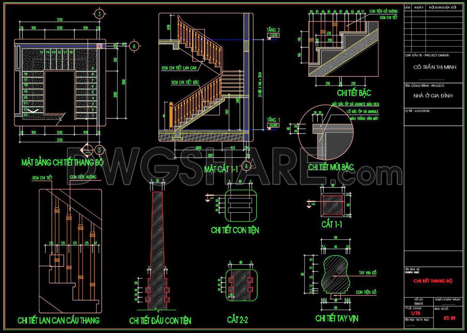 230. Download detailed CAD drawings of townhouse stairs
