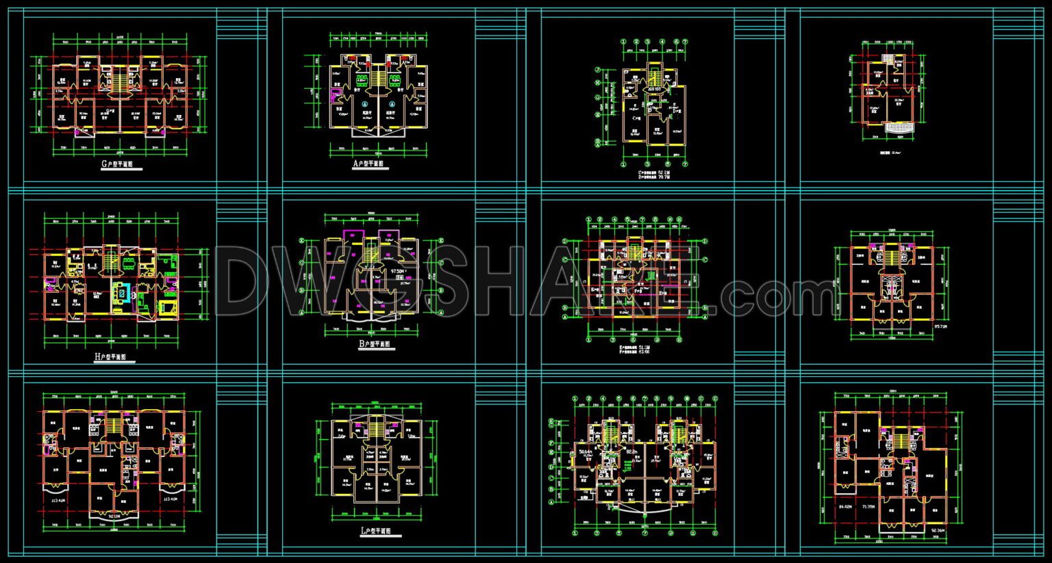230. Functional layout plans of apartments ranging from 90m2 to 140m2