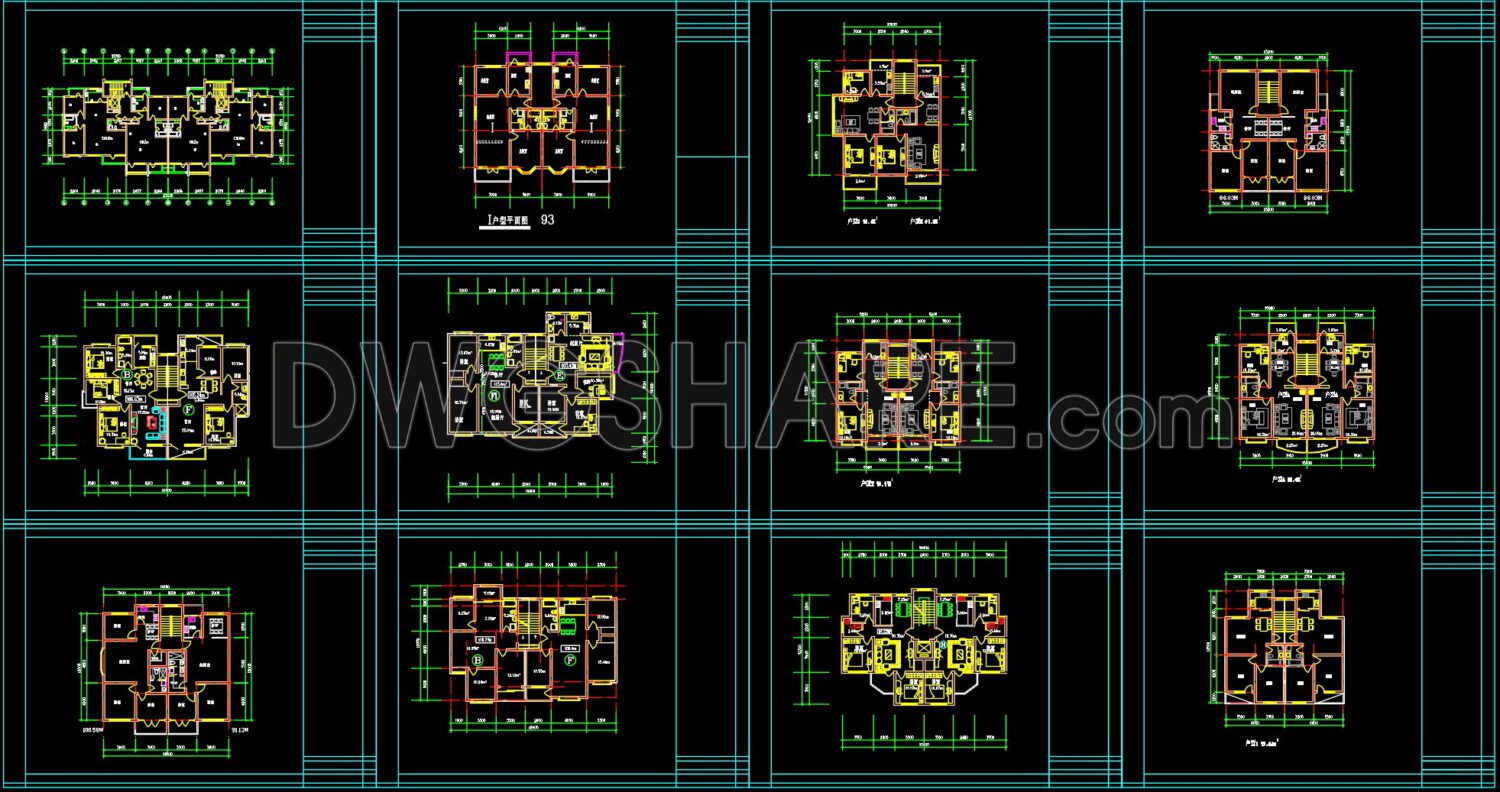 230. Functional layout plans of apartments ranging from 90m2 to 140m2