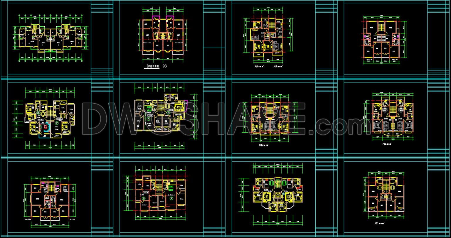 230. Functional layout plans of apartments ranging from 90m2 to 140m2