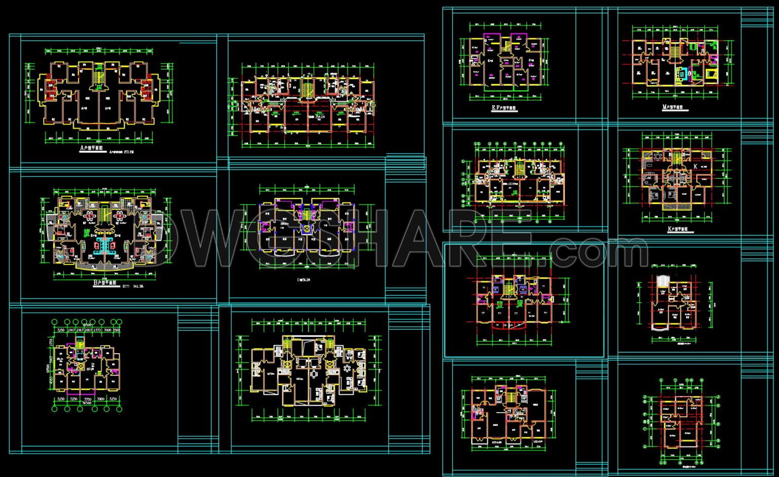 230. Functional layout plans of apartments ranging from 90m2 to 140m2