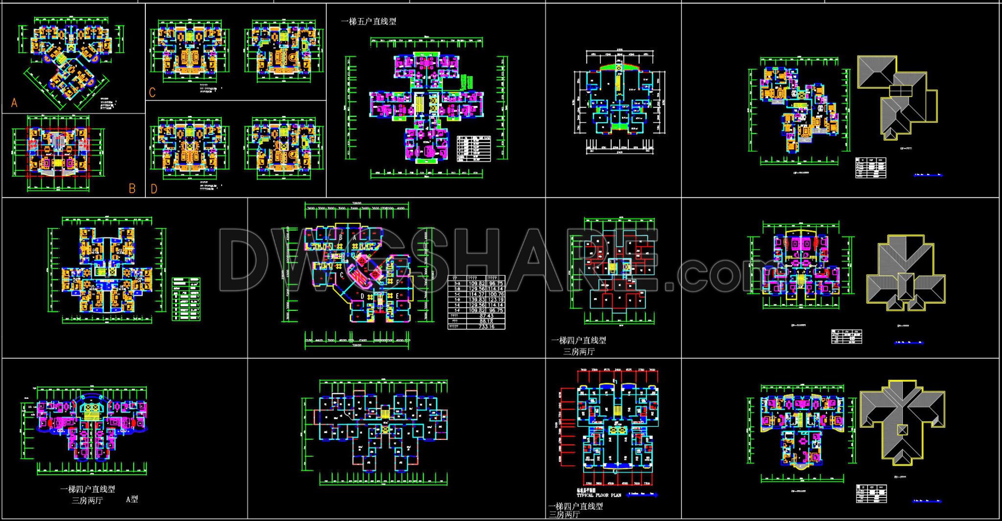 231. Functional layout plans of apartments with and without elevators