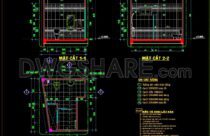 87.Podium framing elevation free drawing