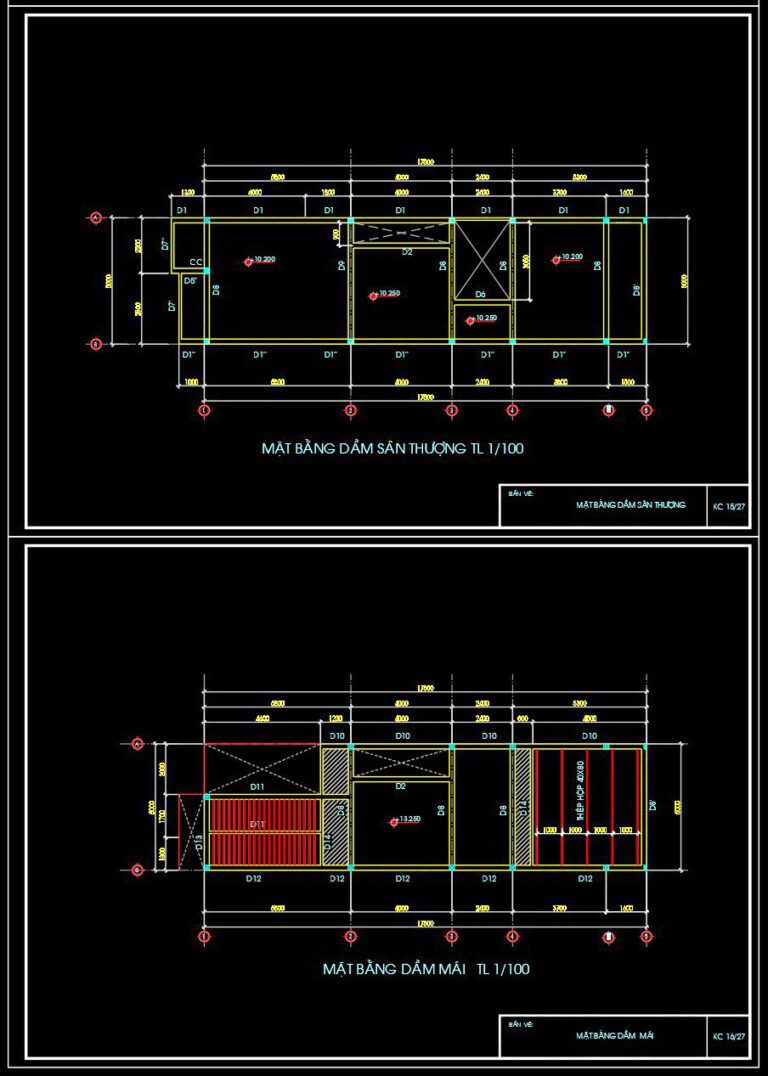 259. Structural Drawings Of 3-Story House A Complete Project 5m x 17.5m ...
