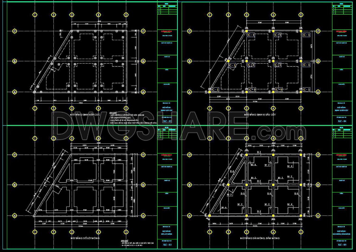 263. Structural Drawings Of 4-Story House A Complete Project 7.6m x 11 ...