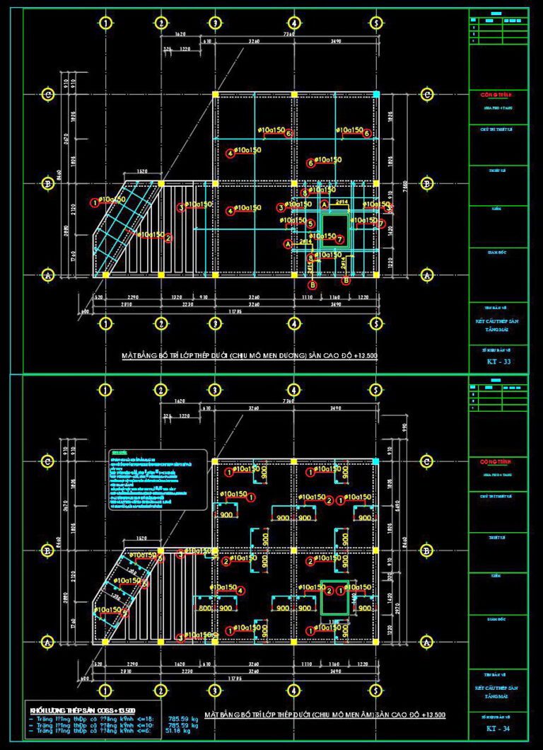 263. Structural Drawings Of 4-Story House A Complete Project 7.6m x 11 ...