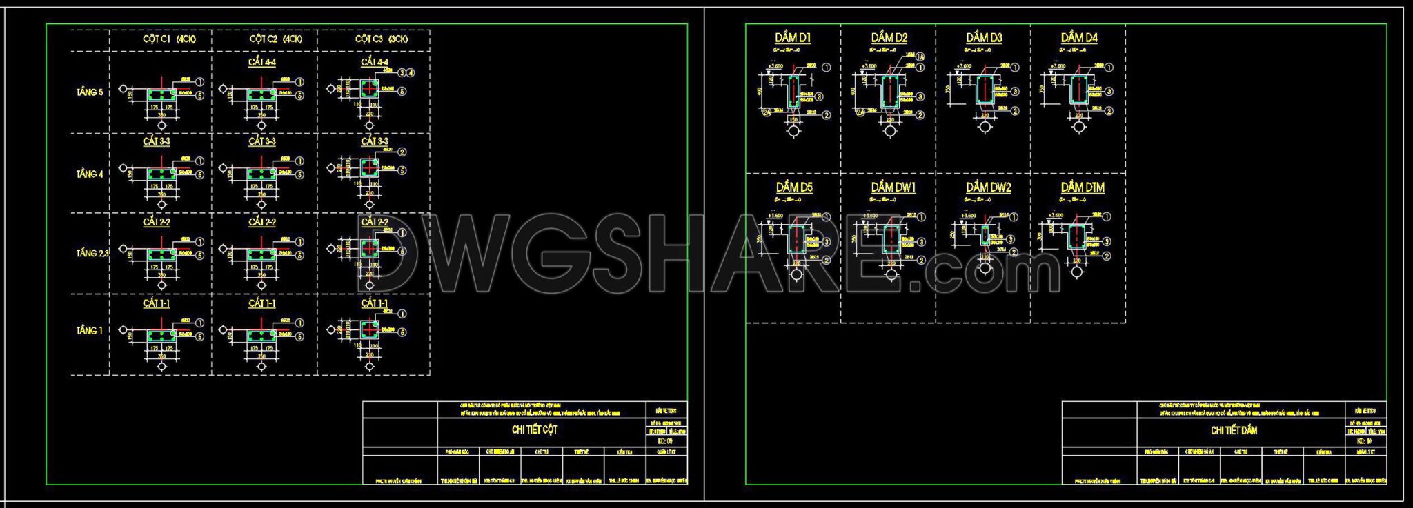 264. Structural Drawings Of 6-Story House A Complete Project 6m x 16.5m ...