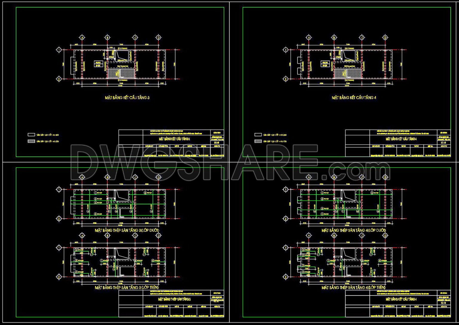 264. Structural Drawings Of 6-Story House A Complete Project 6m x 16.5m ...