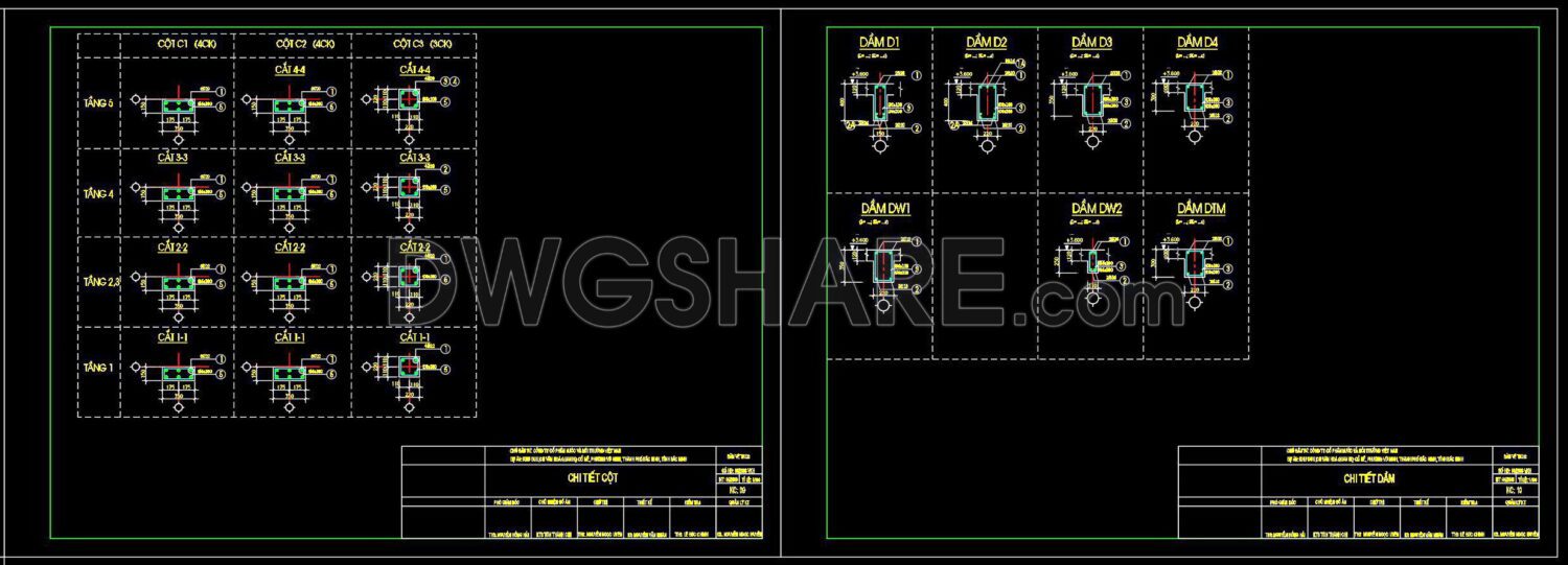 264. Structural Drawings Of 6-Story House A Complete Project 6m x 16.5m ...