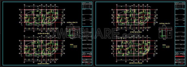 265. Structural Drawings Of 4-Story House A Complete Project 5.7m x 13 ...