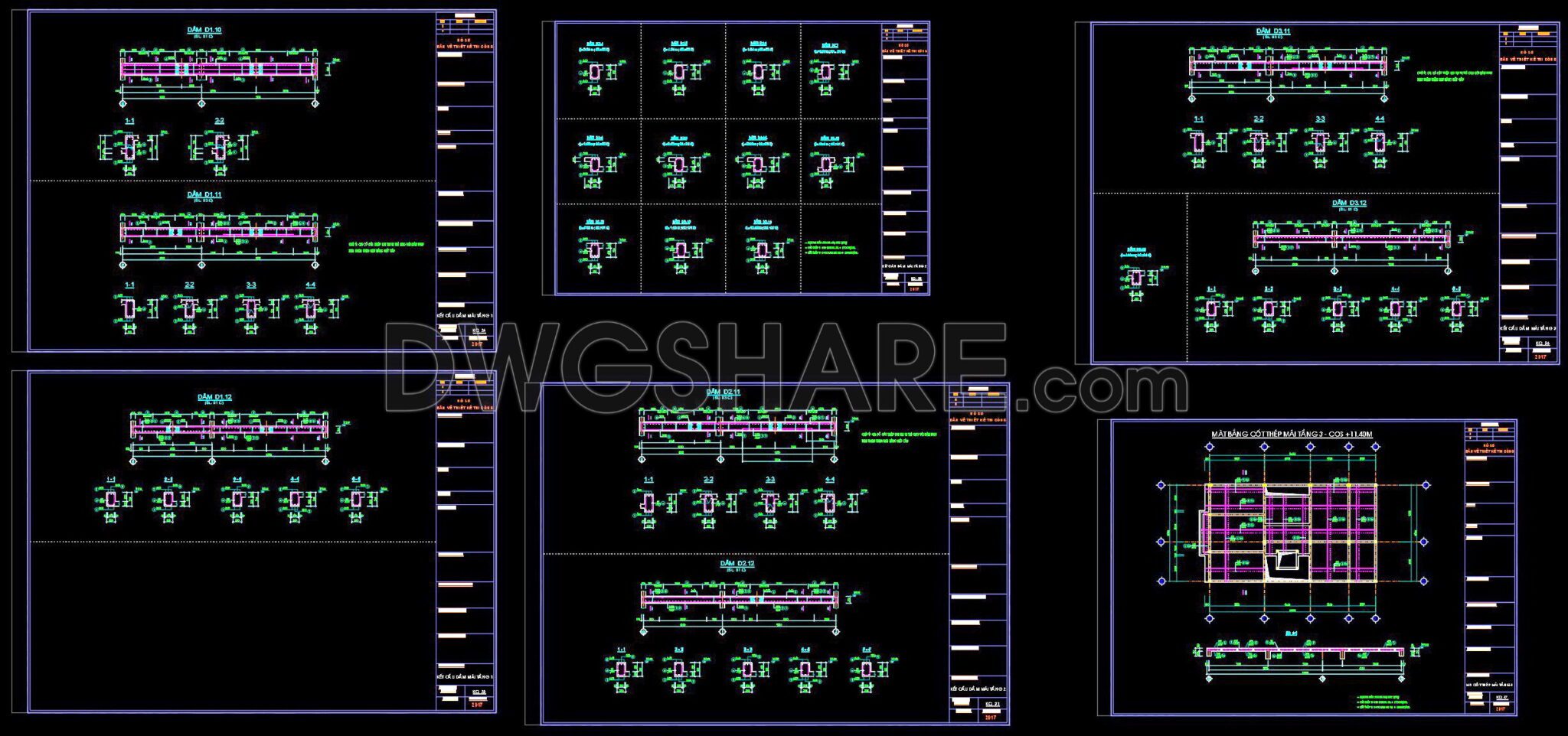 267. Structural Drawings Of 4-Story House A Complete Project 9.7m x 16 ...