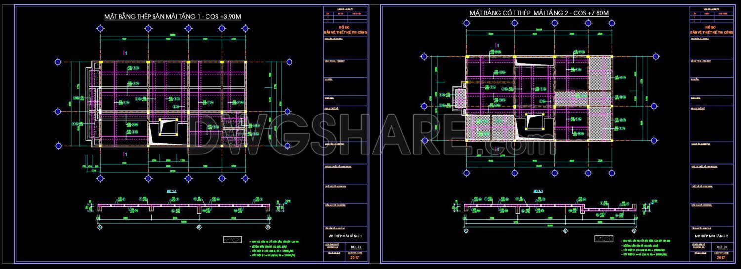 267. Structural Drawings Of 4-Story House A Complete Project 9.7m x 16 ...