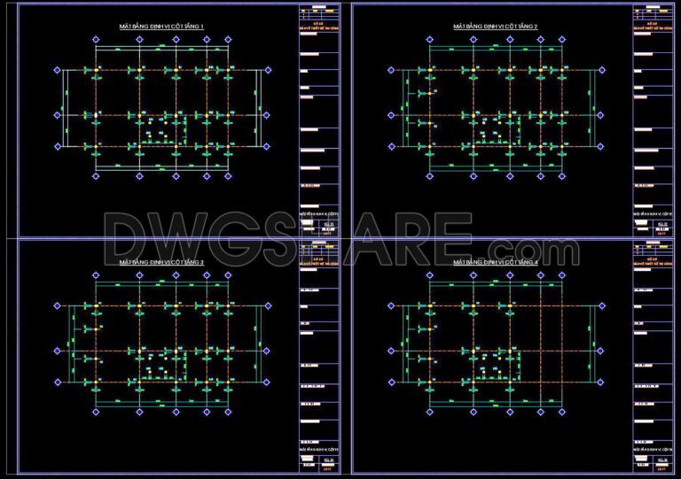 267. Structural Drawings Of 4-Story House A Complete Project 9.7m x 16 ...