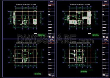 267. Structural Drawings Of 4-Story House A Complete Project 9.7m x 16 ...