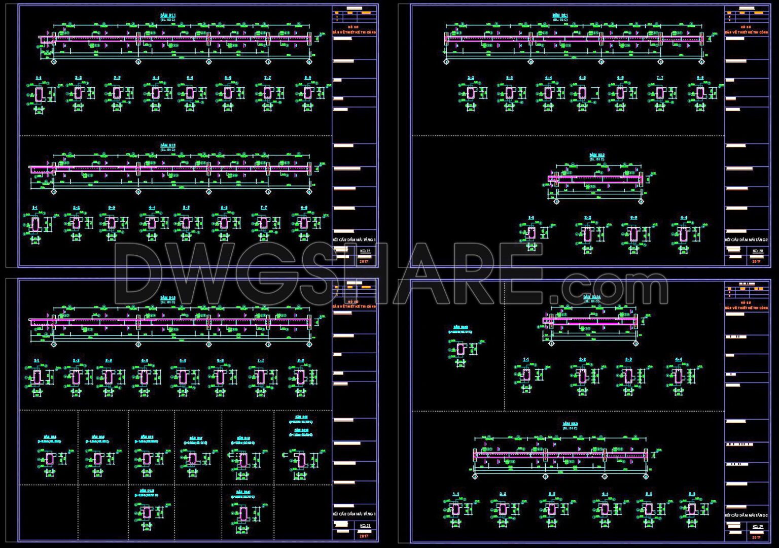 267. Structural Drawings Of 4-Story House A Complete Project 9.7m x 16 ...