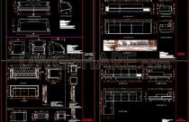 87.Podium framing elevation free drawing