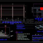 331. Detailed architectural CAD drawings of the balcony, railing of the ...