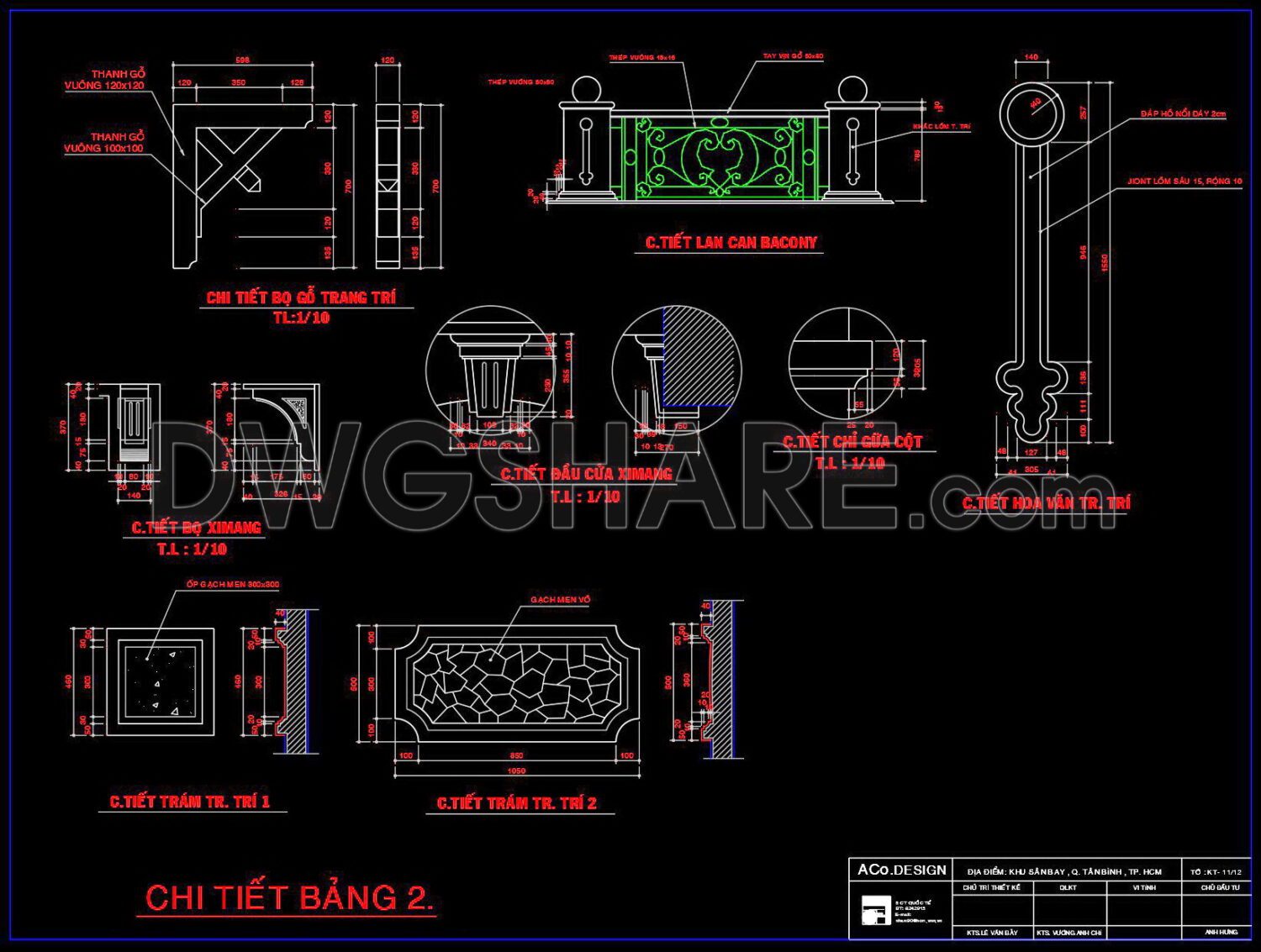 334. Detailed architectural CAD drawings of the balcony, railing of the ...