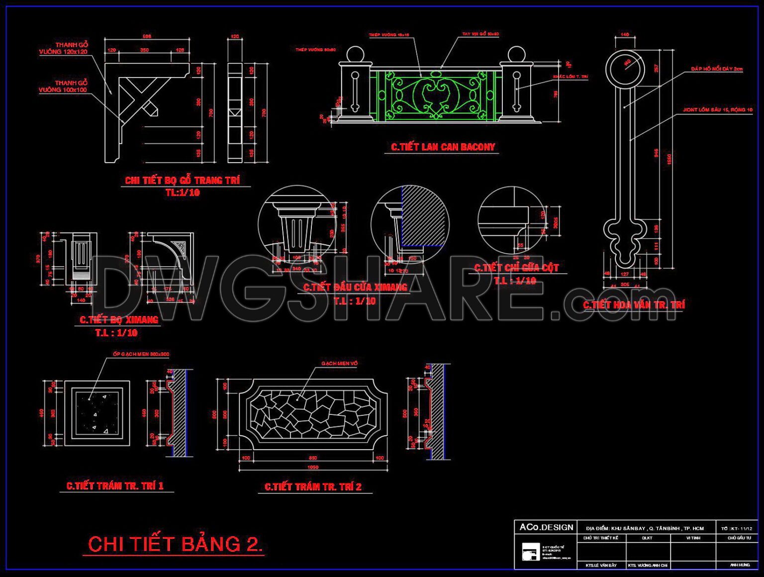 334. Detailed architectural CAD drawings of the balcony, railing of the ...