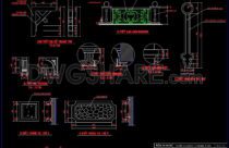 543. Free CAD Frameless Glass Railing Detail DWG