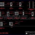 334. Detailed architectural CAD drawings of the balcony, railing of the ...