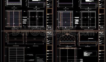372. Download detailed CAD drawings of solid wood wall cladding for villas