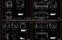 364. Detailed CAD Drawing of Bedside Table Free Download