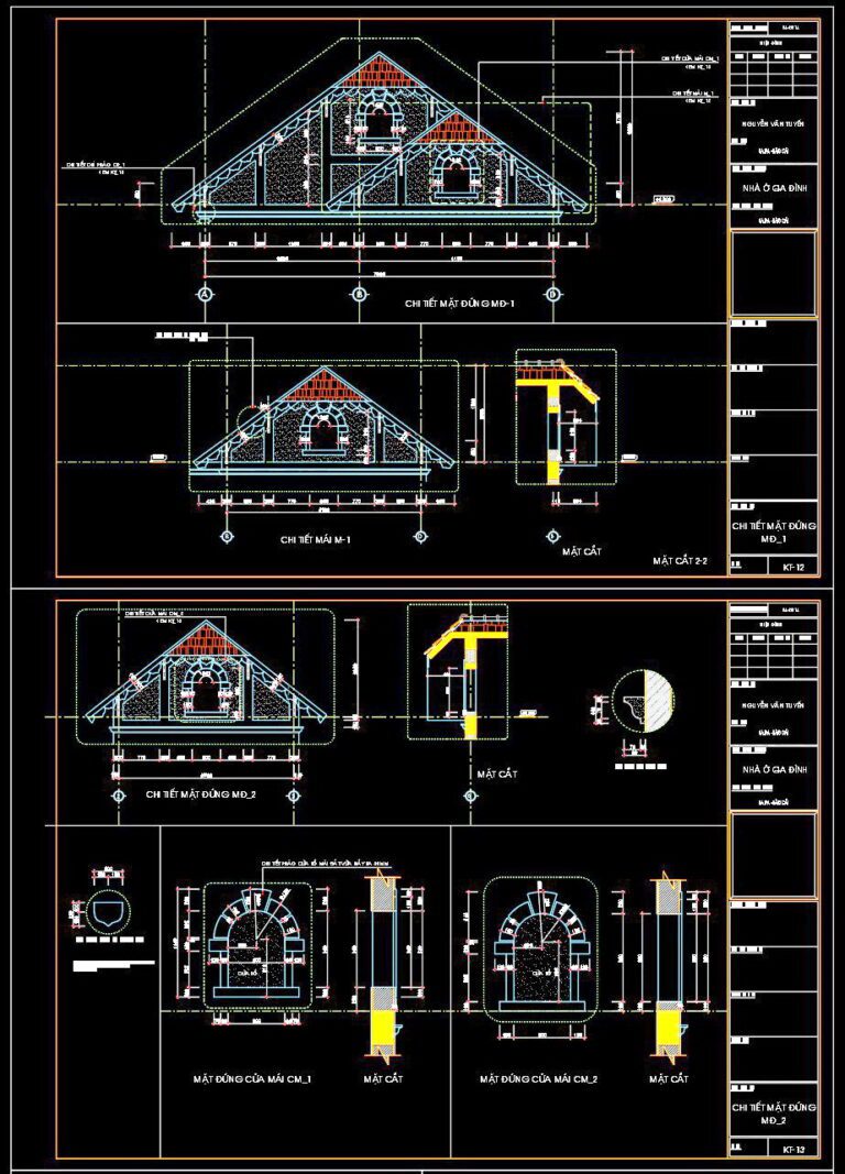 343. Detailed architectural CAD drawings of the facade, balcony ...