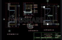 72.Typical Section of Counter Top Wash Basin CAD Drawing DWG
