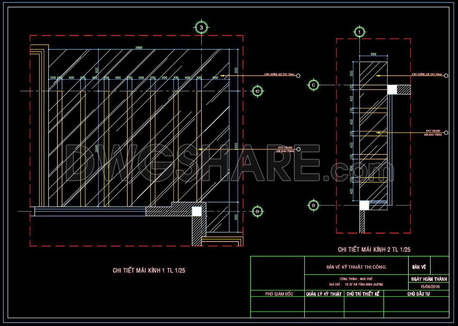 344. Detailed architectural CAD drawings of the balcony, railing, and ...