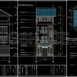 368. Download CAD Design Drawings for a 4-Story House with Dimensions 6 ...
