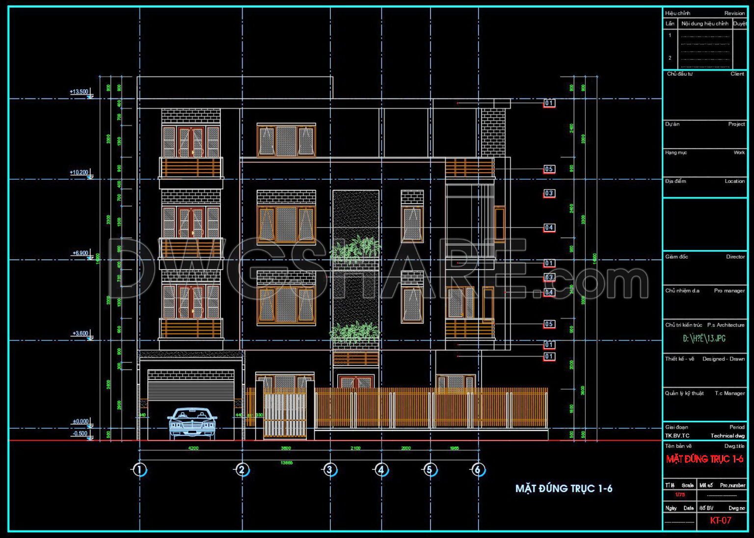 374. Download CAD Design Drawings for a 4-Story House with Dimensions ...