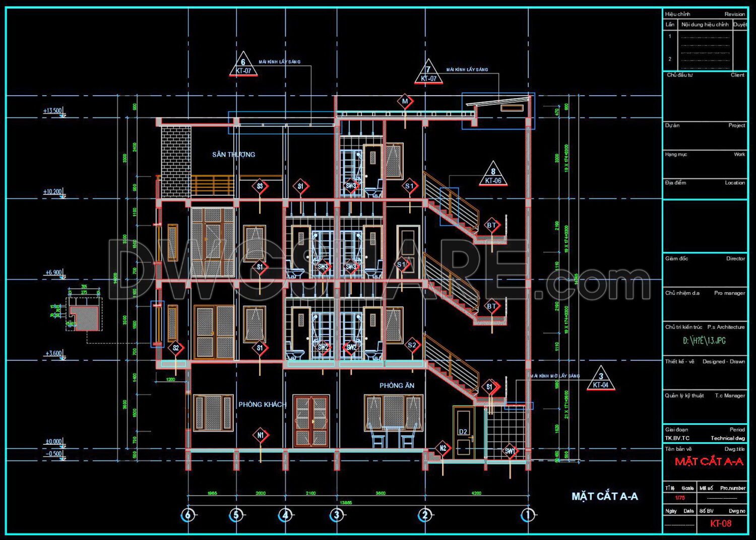 374. Download CAD Design Drawings for a 4-Story House with Dimensions ...