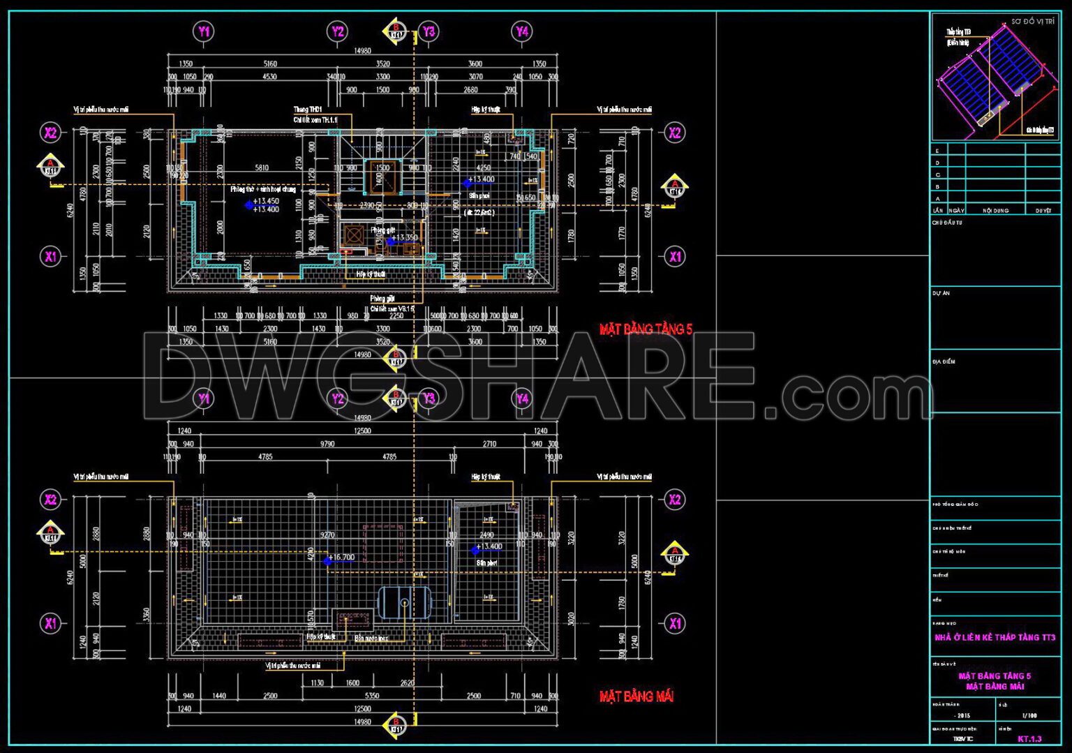 376. Download CAD Design Drawings for a 5-Story House with Dimensions ...