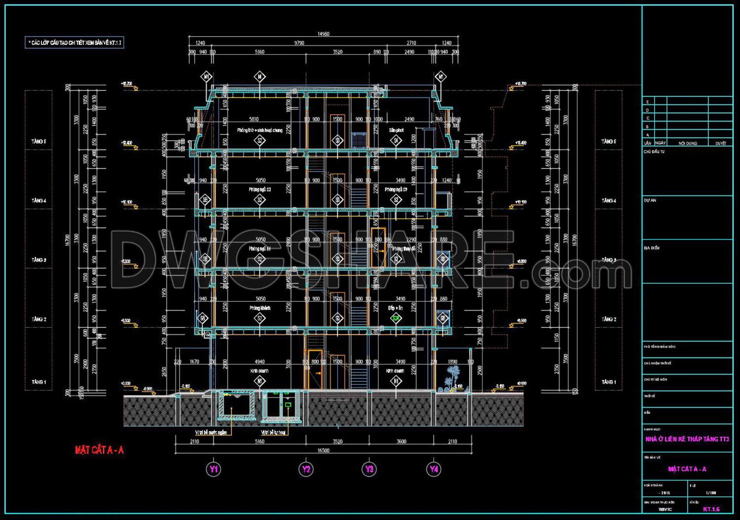376. Download CAD Design Drawings for a 5-Story House with Dimensions ...