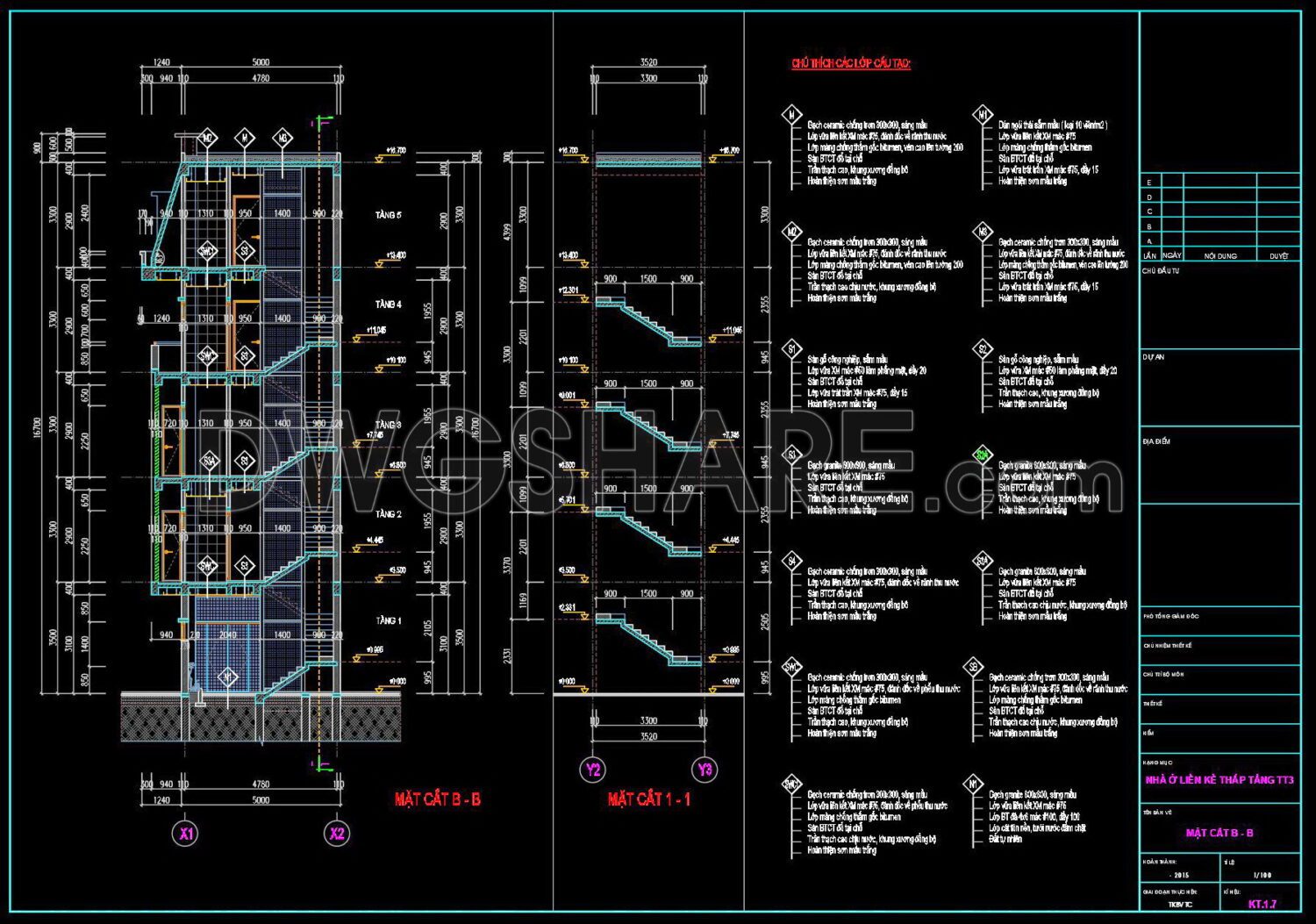 376. Download CAD Design Drawings for a 5-Story House with Dimensions ...