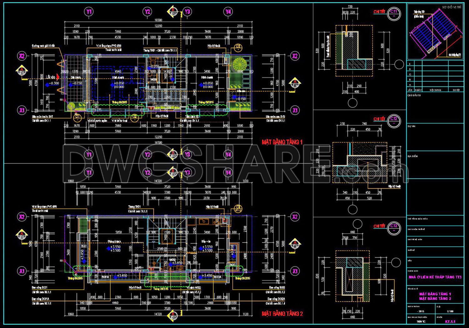 376. Download CAD Design Drawings for a 5-Story House with Dimensions ...