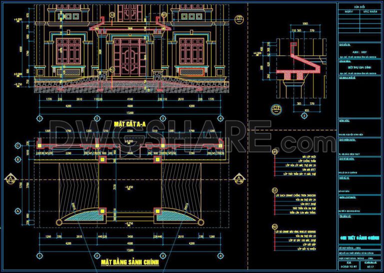508. CAD drawings with detailed architectural specifications for the ...